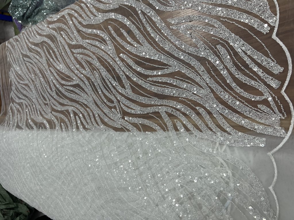 Wholesale Luxury Bridal beaded lace fabrics - TOPONE FABRICS